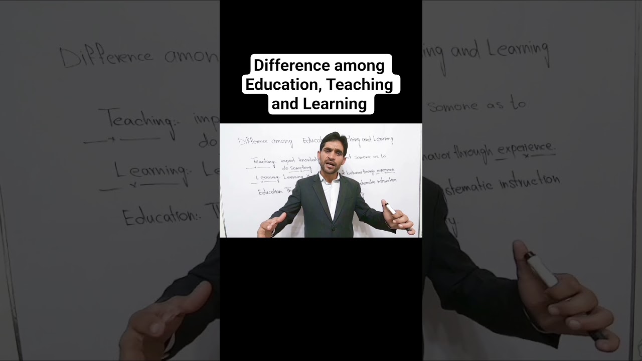 Difference among Education, Teaching and Learning
