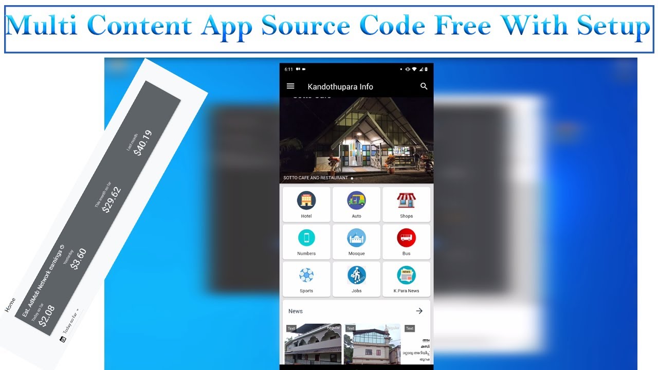 Multi Content Android App Source Code With Full Setup | WH Solution
