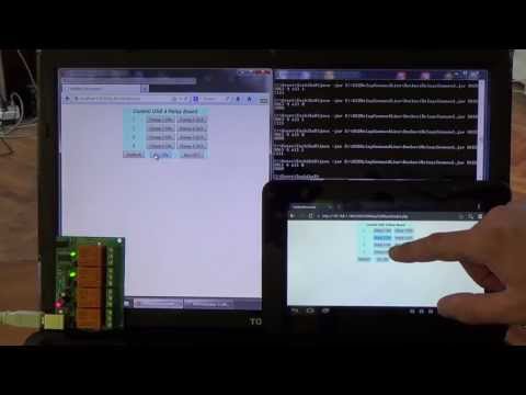 USB 4 Relay Board - control by command line, browser and android tablet