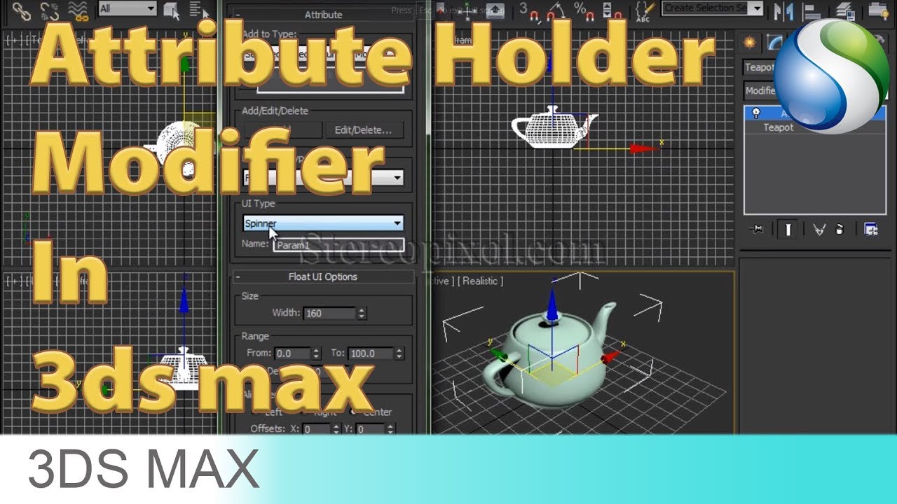 Attribute Holder Modifier in Autodesk 3Ds Max