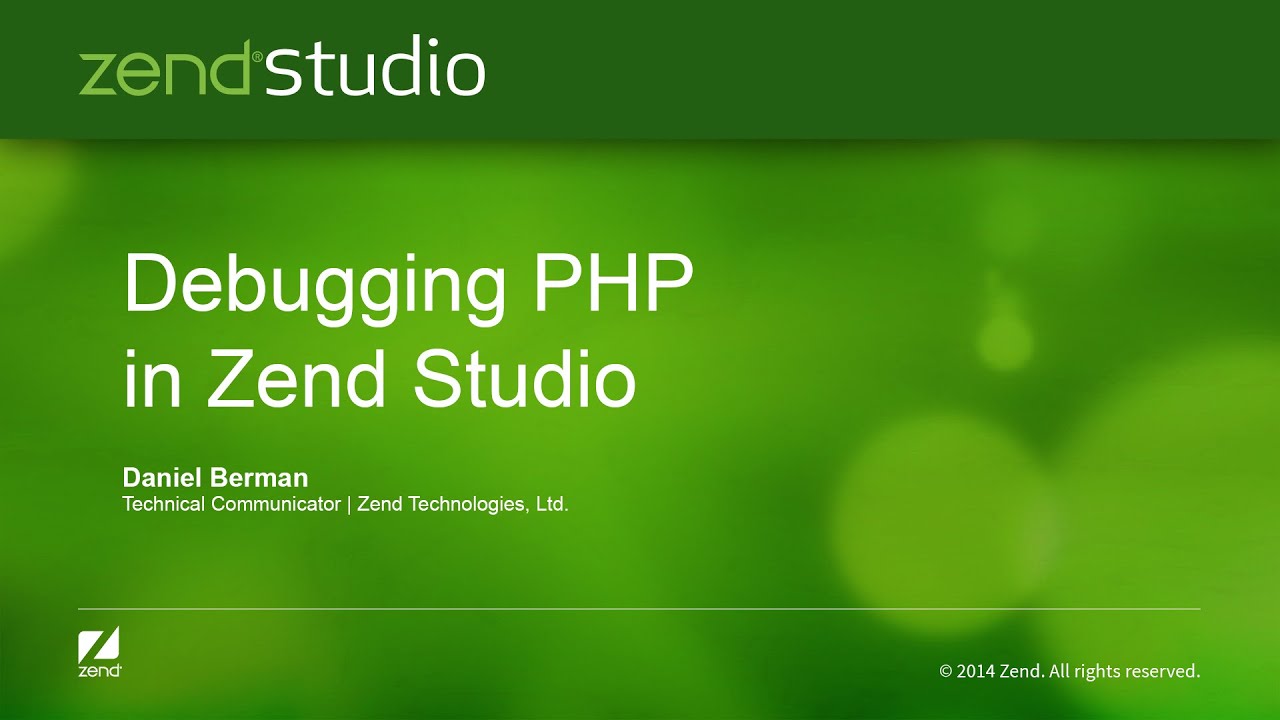 Debugging PHP in Zend Studio