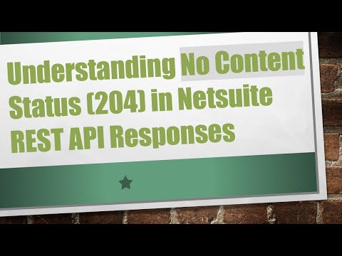 Understanding No Content Status (204) in Netsuite REST API Responses
