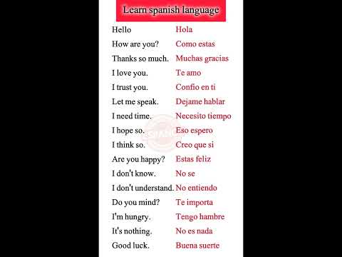 learn Spanish language For beginners