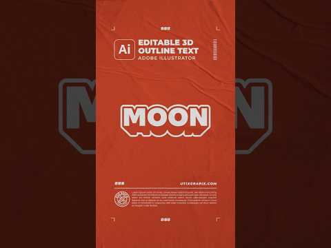 Editable 3D Outline Text Effect Adobe Illustrator