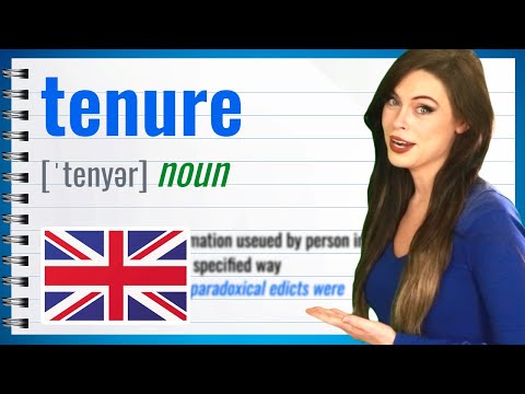 TENURE (C1 Advanced) Learn English Vocabulary