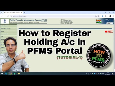 How to Register Holding Account in PFMS Portal - Tutorial