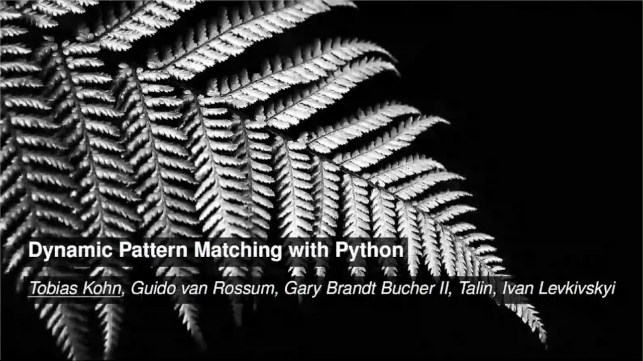 [DLS] Dynamic Pattern Matching with Python