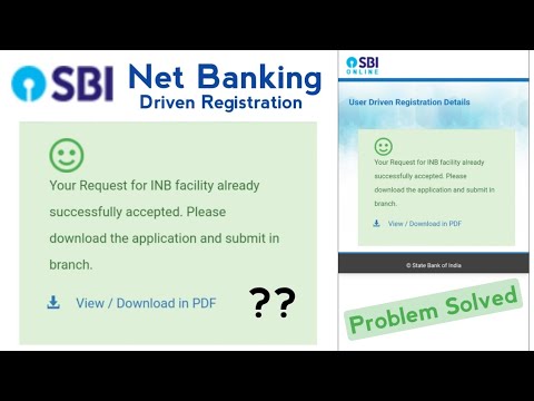 Your Request for INB facility already successfully accepted | SBI INB registration problem solved