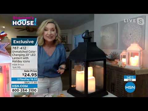 Unmatched ColorChanging 20" LED Lantern with Holiday Ico...