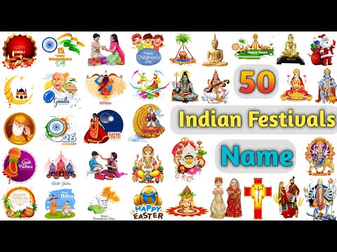 Festivals of India ll 50 Indian Festivals Name In English With Pictures ll Indian Festivals Vocab