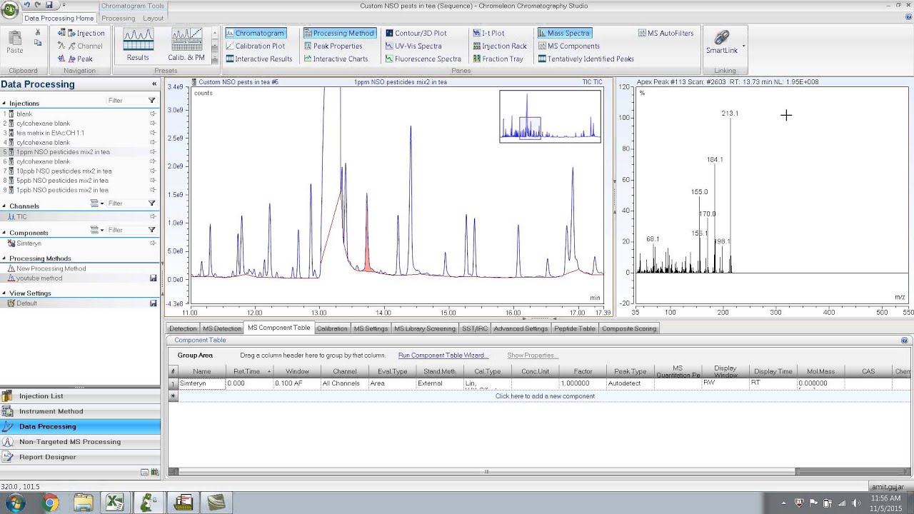 Data Processing in Chromeleon for GC MS Part 2