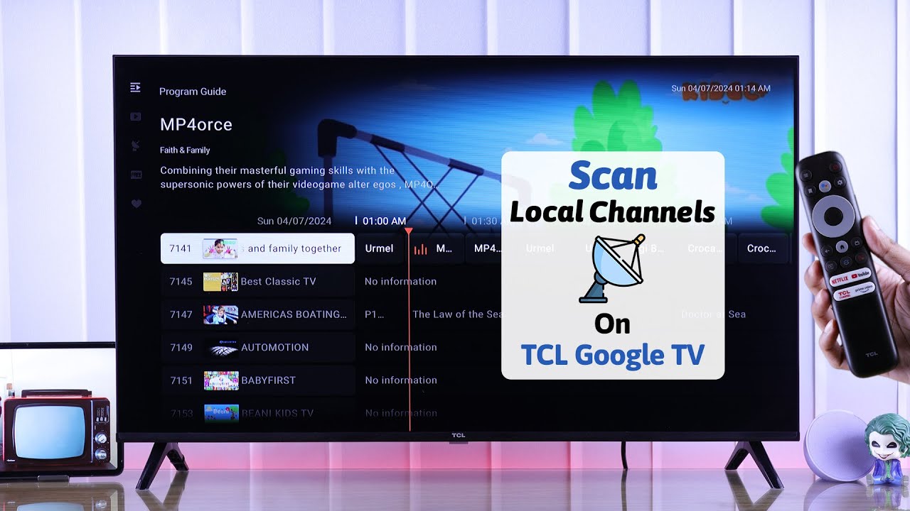 TCL Google TV: How To Scan Local Channels! [Automatic Search]