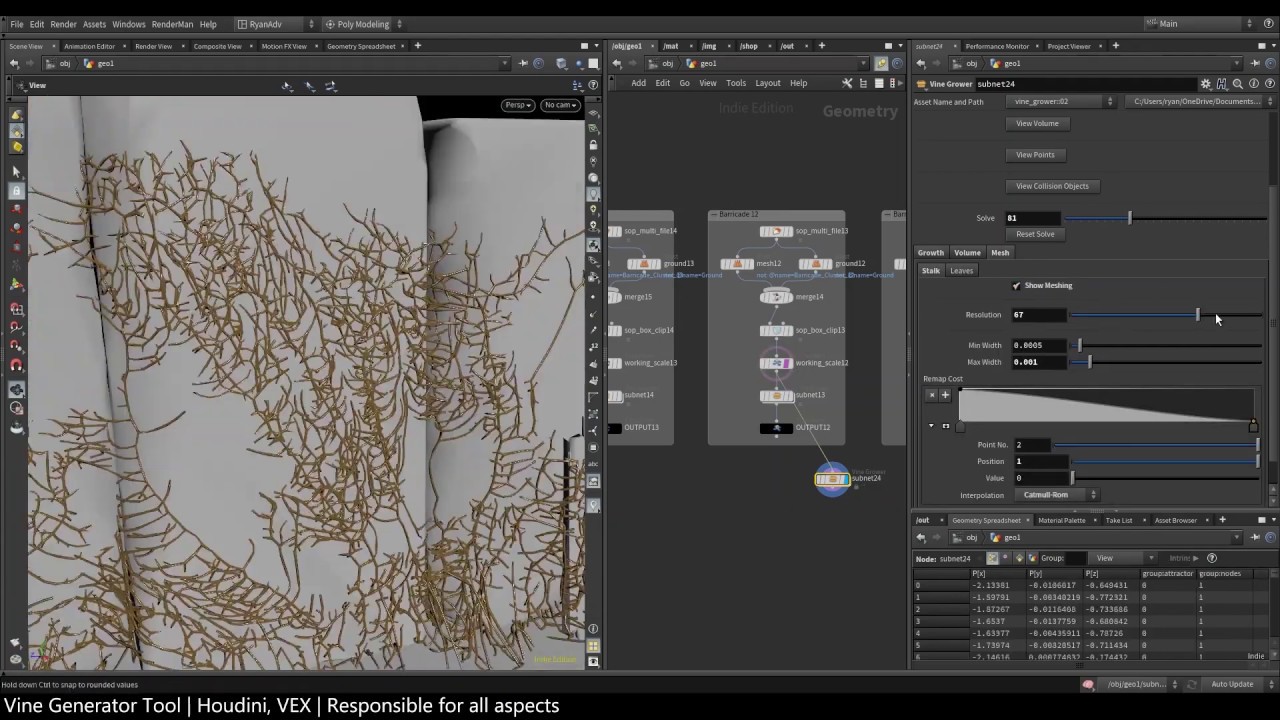 Procedural Vine Generator Tool Breakdown