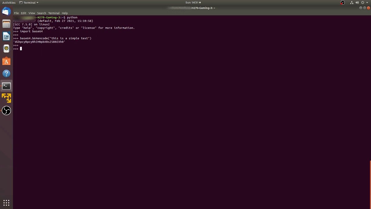 Base64 encode and decode using python