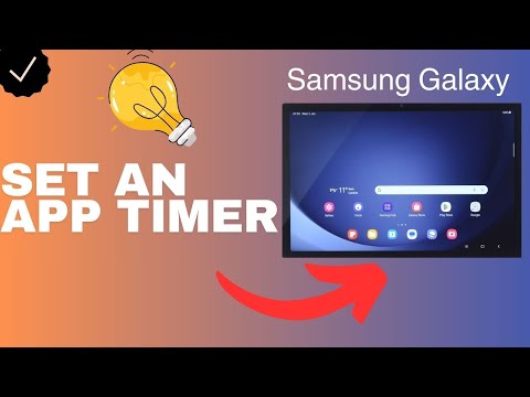 How to set an app timer in the Samsung Galaxy Tab A9+ device?