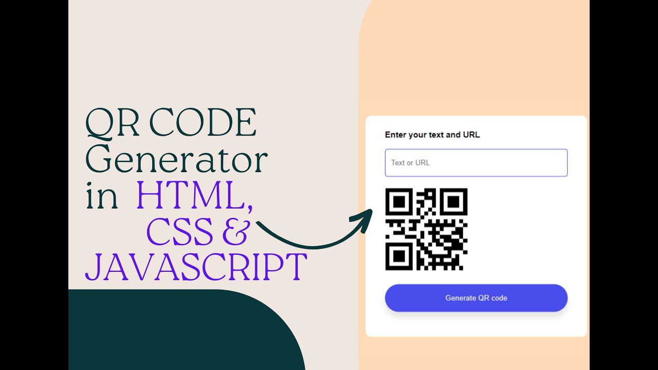 How To Create a QR Code Generator Using HTML ,CSS JavaScript