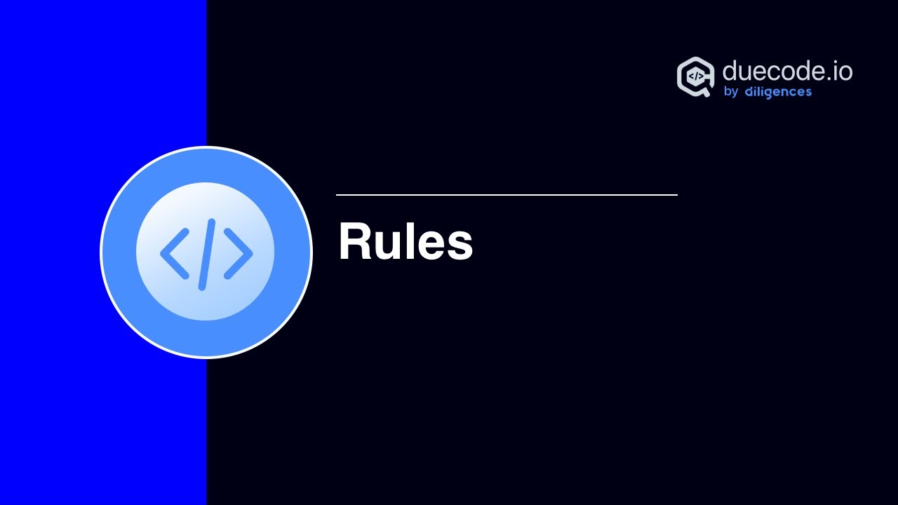 Rules | duecode.io