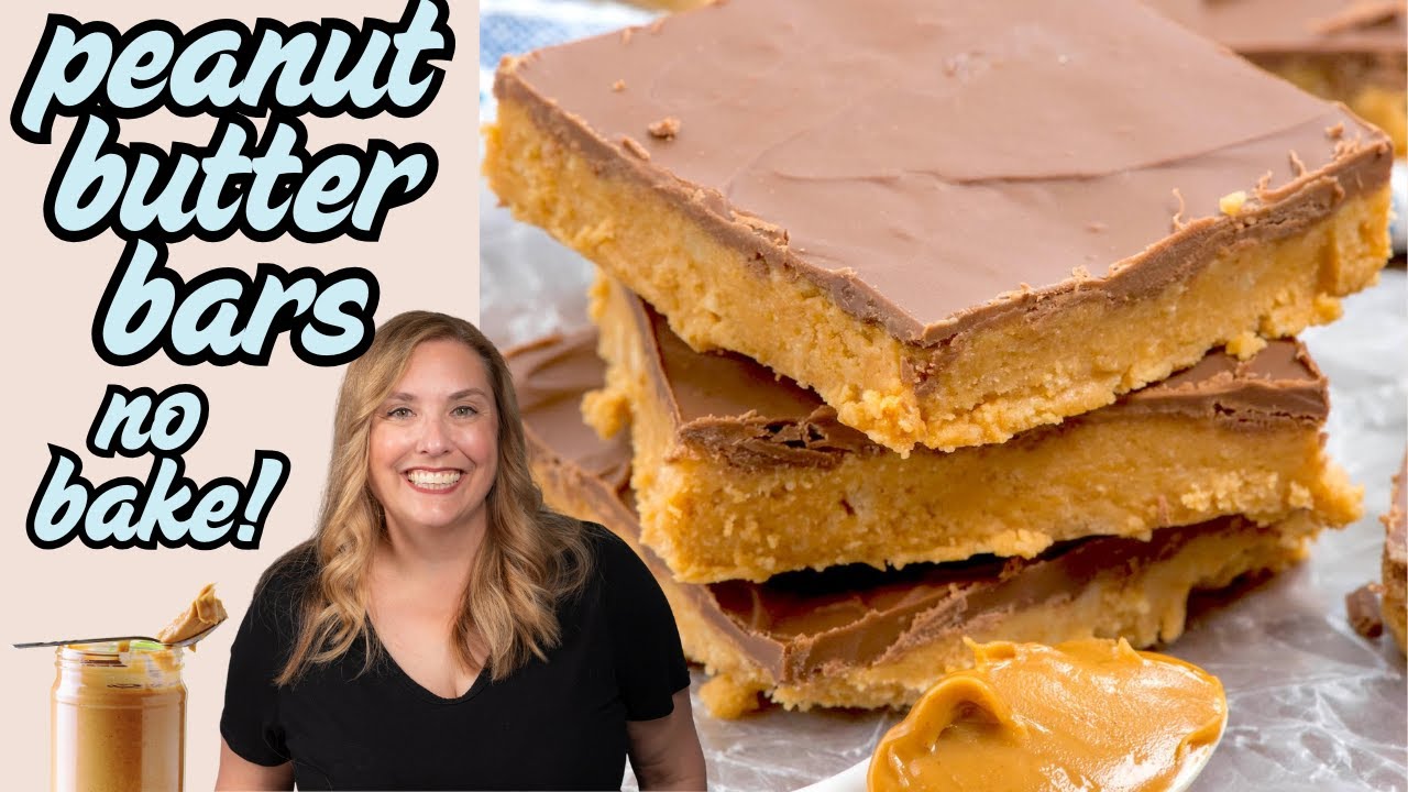 No Bake Peanut Butter Bars That Taste Like Candy!