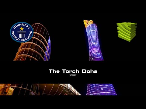 MADRIX @ The Torch Doha, largest external 360 degree LED screen sets Guinness World Record.