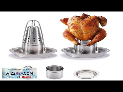 Stainless Steel Removable Chicken Roasting Rack Plate Grilled Chicken Rack Camping Outdoor Review