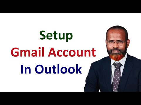 how to setup gmail account with outlook 2016