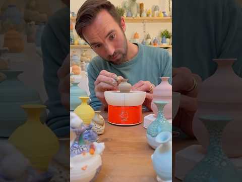 The full microwave firing pottery process step by step. In one minute. #pottery #wheelthrowing