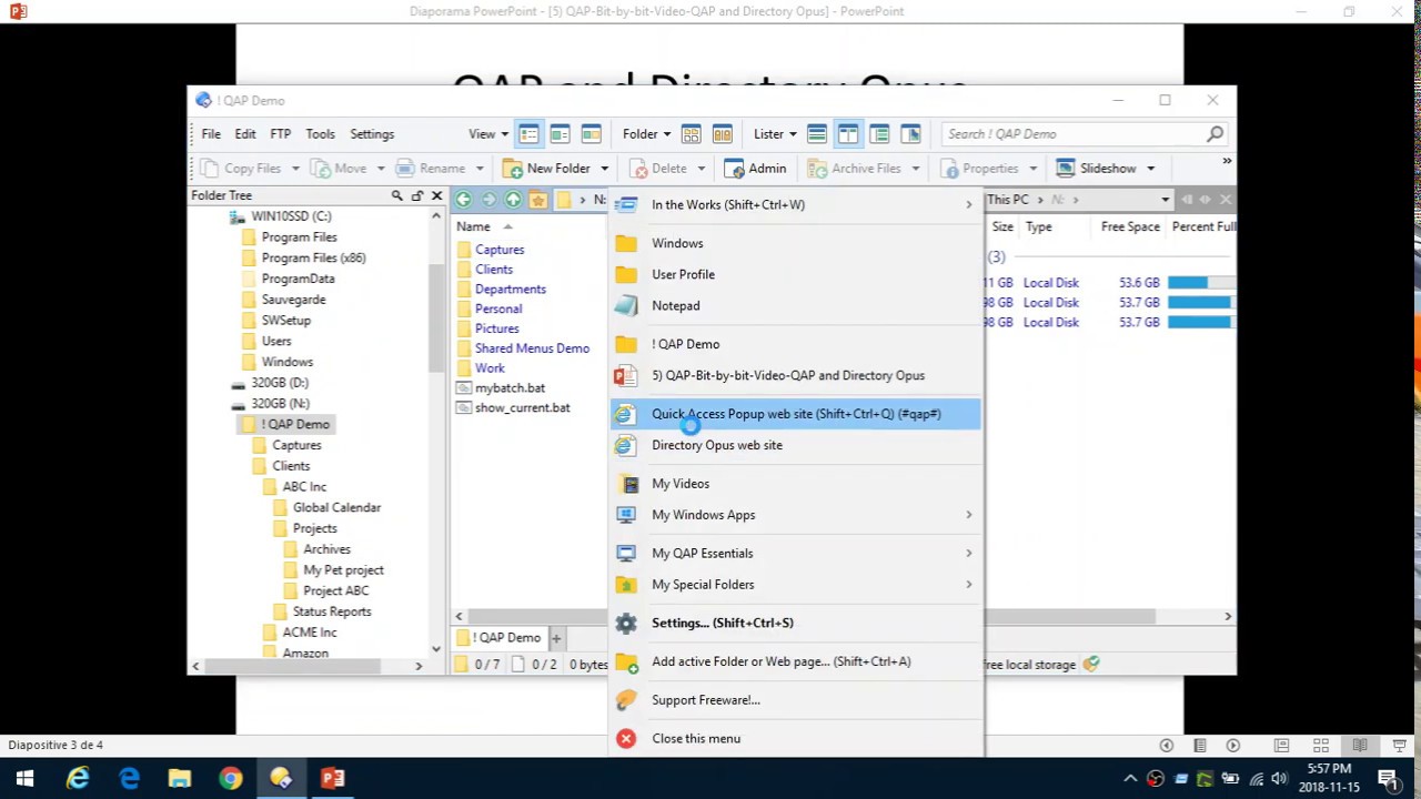 Quick Access Popup working with Directory Opus - Part 1/2 - QAP Bit by Bit Videos