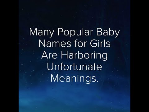 Popular Names for Girls with Bad Meanings
