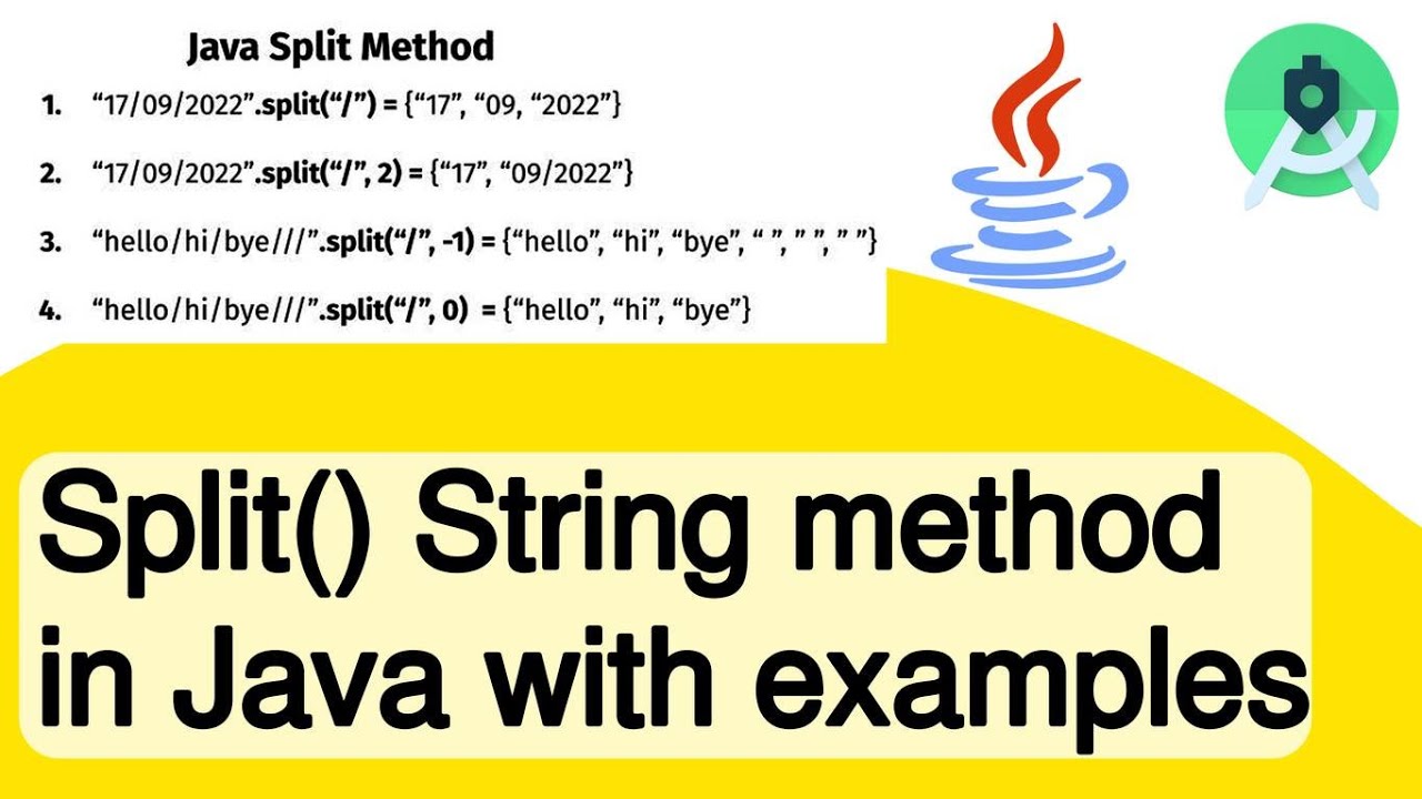 Split() String method in Java with examples || Android Studio