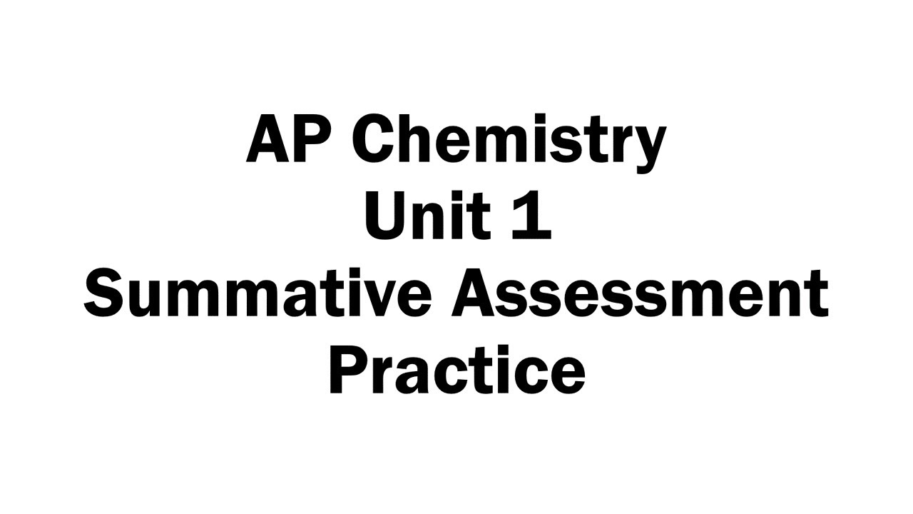 Unit 1 Summative Assessment Practice