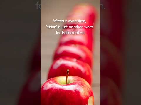 Vision is not just beautiful words