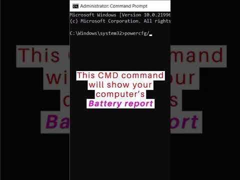 This CMD command will show your battery report #shorts