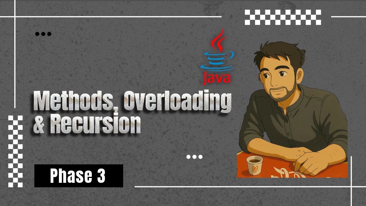 Java for Beginners  – Methods, Overloading & Recursion COMPLETE Guide (Phase 3 – One Video)