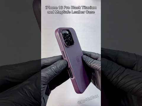 iPhone 16 Pro Black Titanium and MagSafe Leather Case🖤 #shorts #trending #iphone #apple #video #ios