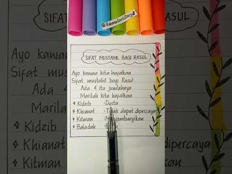 SIFAT MUSTAHIL BAGI RASUL #belajar #reelsvideo