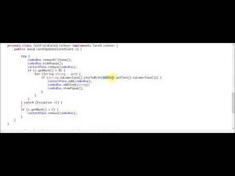Auto Complition TextField Java