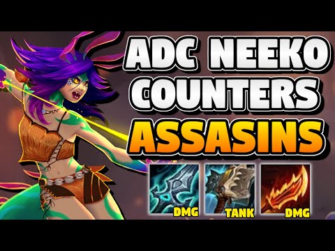 How to Counter Assasins with ADC Neeko (Abuse Range)