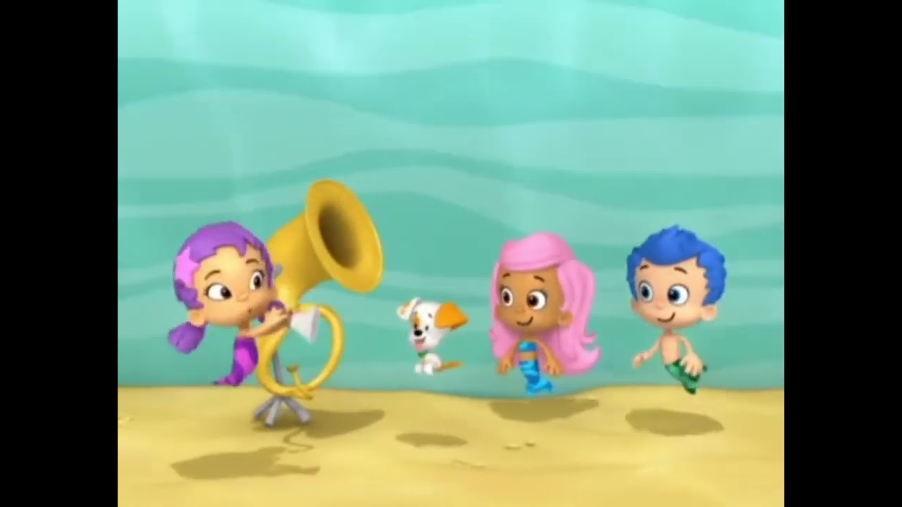 Bubble Guppies Gil thinks something stuck in the tuba