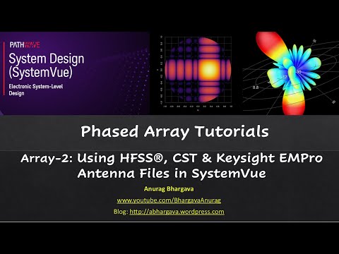Using HFSS, CST and EMPro Antenna Pattern Files in SystemVue Phased ...
