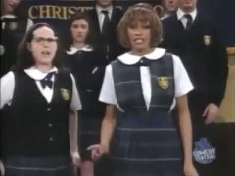 [RARE PART TWO] Whitney Houston on SNL comedy skit 1996 singing