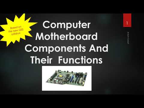 Components of the motherboard and their functions