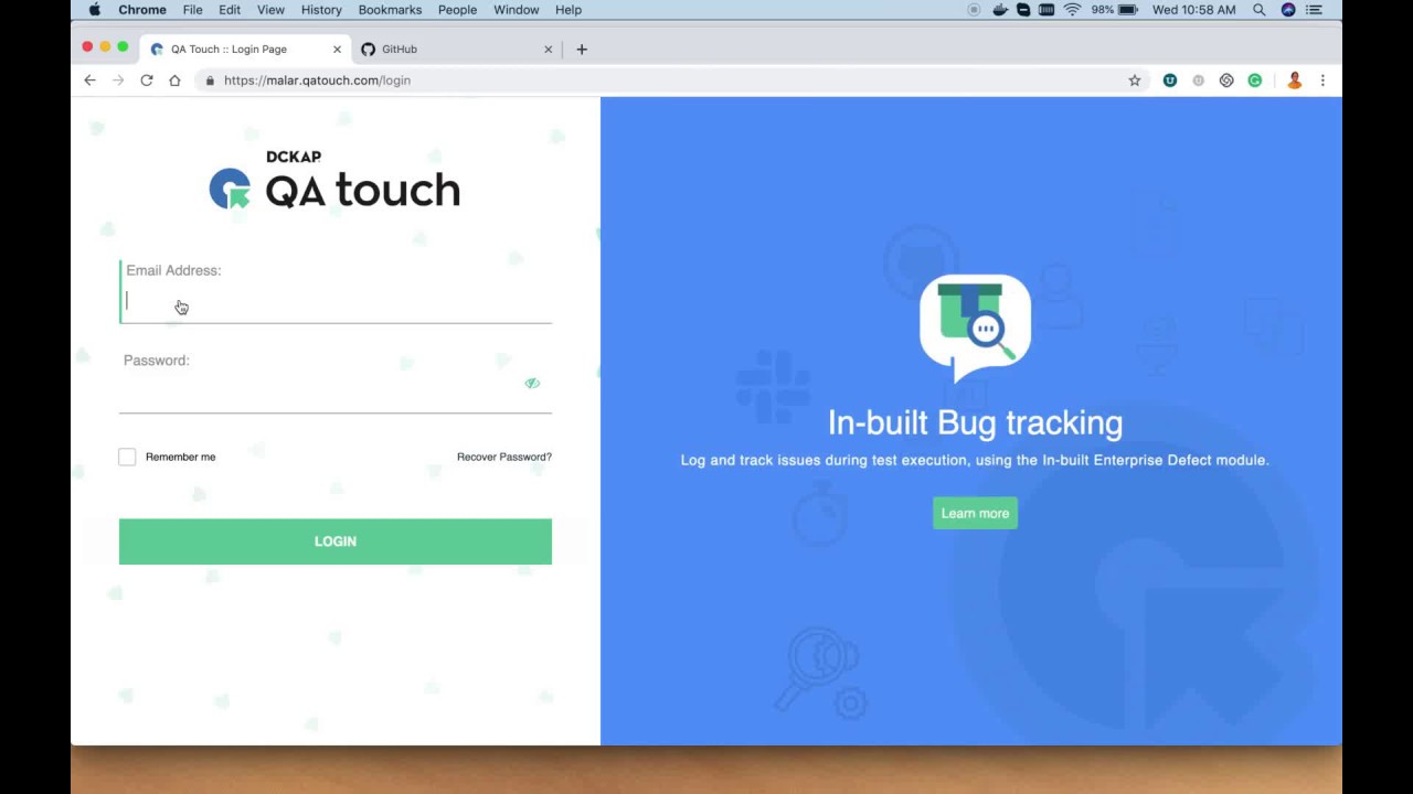 QA Touch and GitHub integration