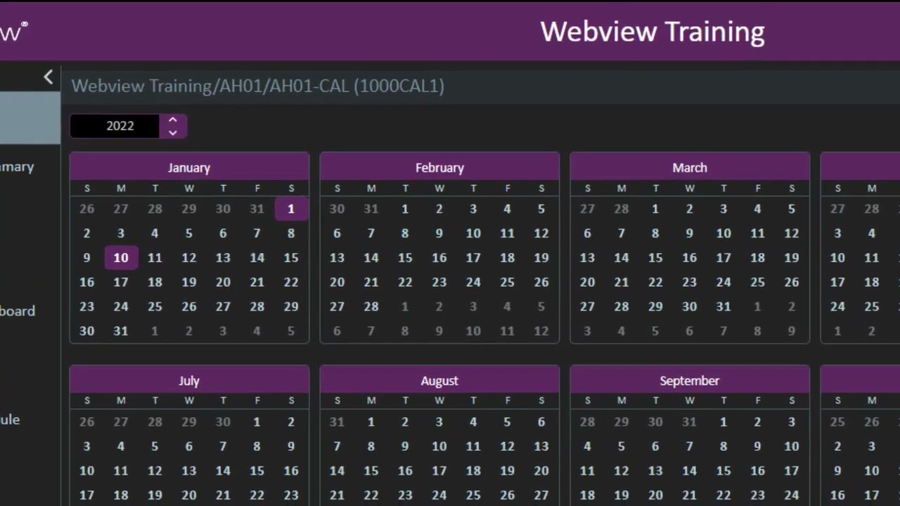 RC-Webview 3: Working with BACnet Calendars