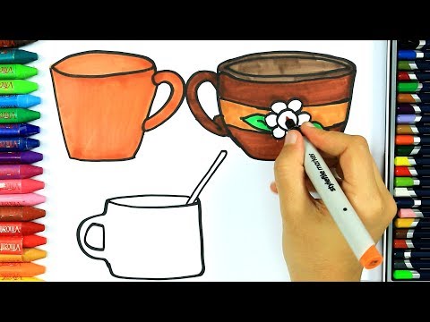Jak narysować filiżanki do herbaty ☕ | Kolorowanki dla dzieci HD | Kolorowanie | Rysowanie