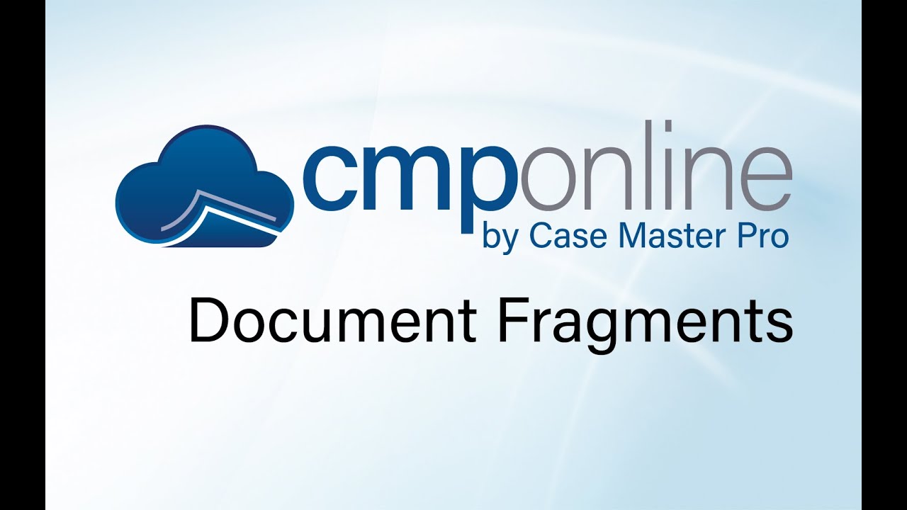 CMPOnline - Document Fragments