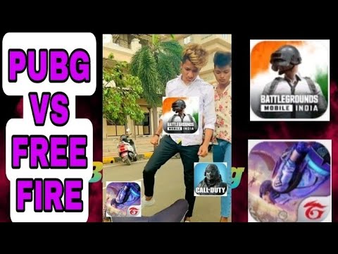 Pubg vs Free Fire 🔥 Battlegrounds Mobile India vs Free Fire vs tik tok vs Pubg vs call of duty
