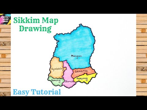 How to Draw Sikkim District Map | Easy Step-by-Step Tutorial for Beginners