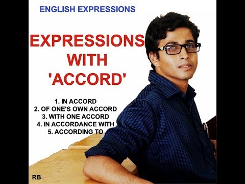 'ACCORD' & 'ACCORDING TO'|| ENGLISH WORDS & EXPRESSIONS