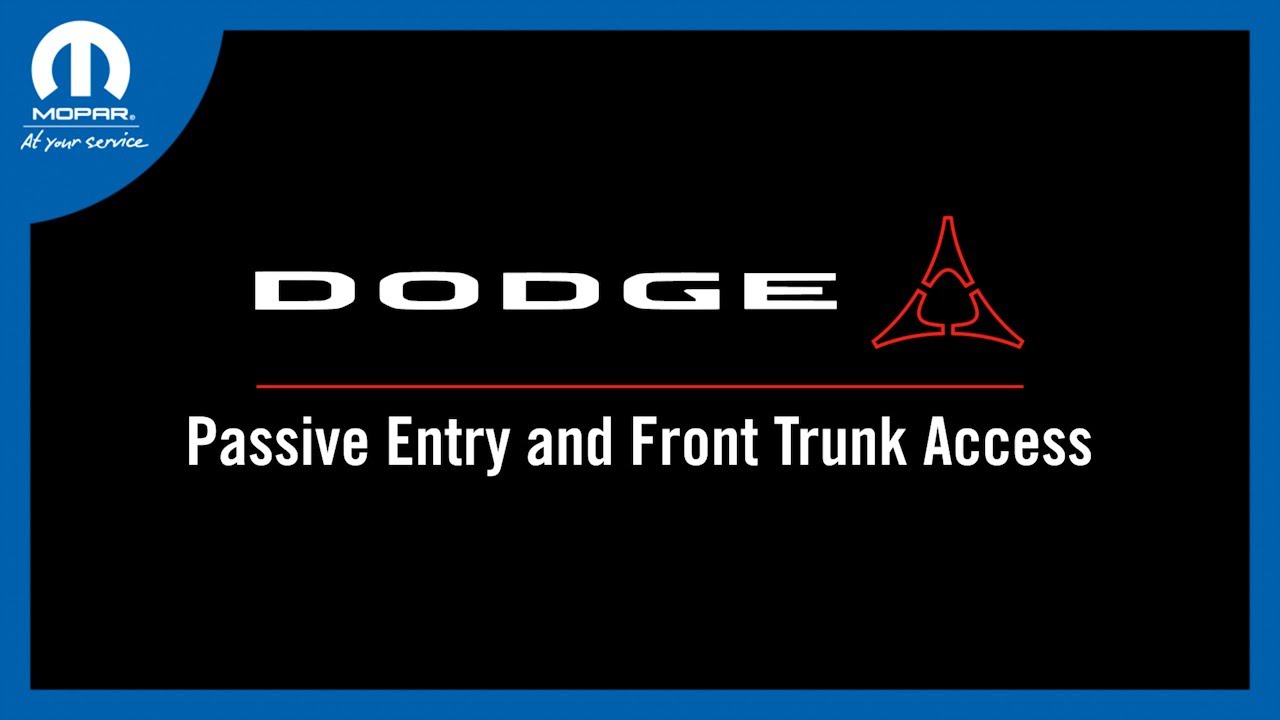 Passive Entry and Front Trunk Access  | How To | 2025 Dodge Charger EV