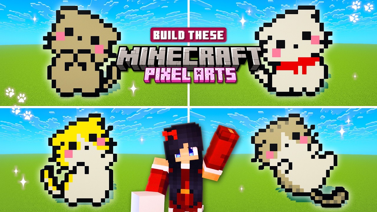 4 Cute Minecraft Cat Pixel Arts You Can Build